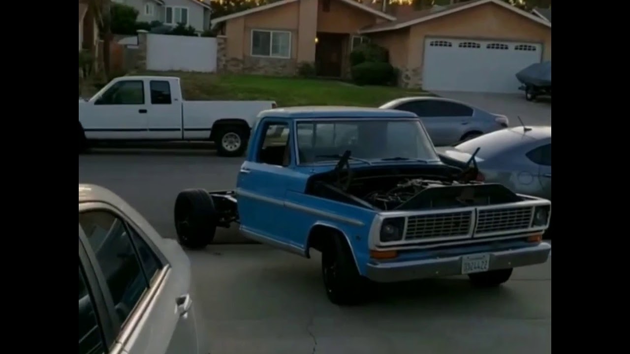 #v10bumpside Ford F100 V10 Swap Build; First DRIVE! - YouTube