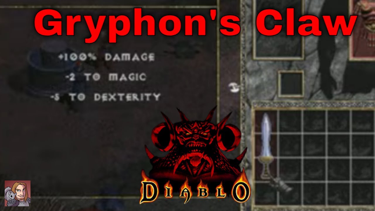 Diablo 1 Unique Items (Gryphon's Claw) - YouTube