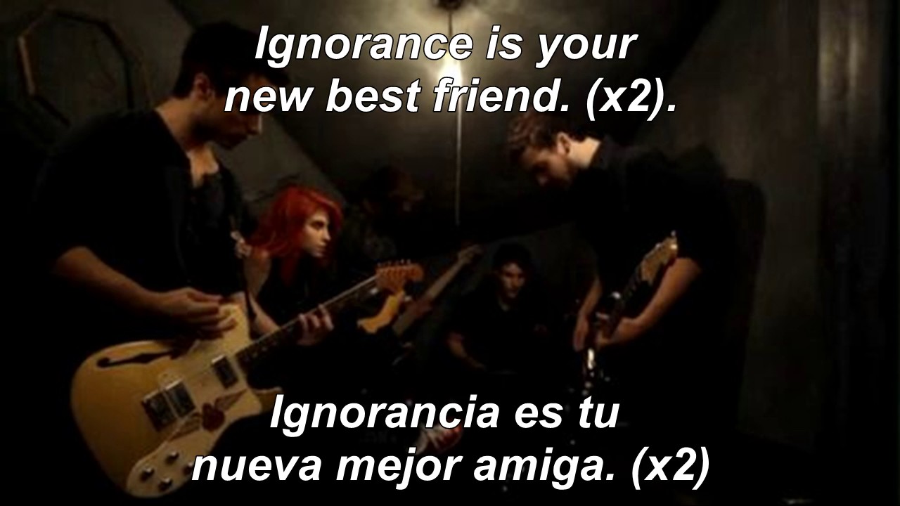 Ignorance - Paramore (Lyrics + Sub Español) - YouTube