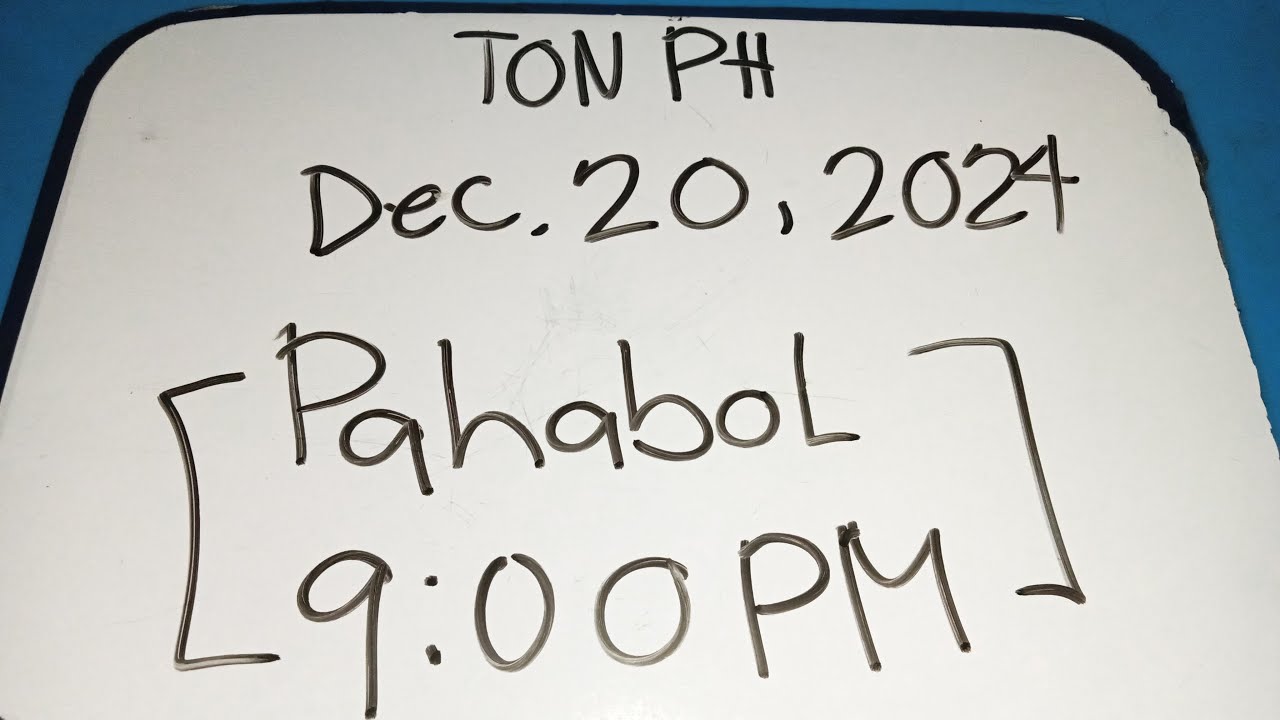 Dec. 20, 2024 / pahabol 9:00pm - YouTube