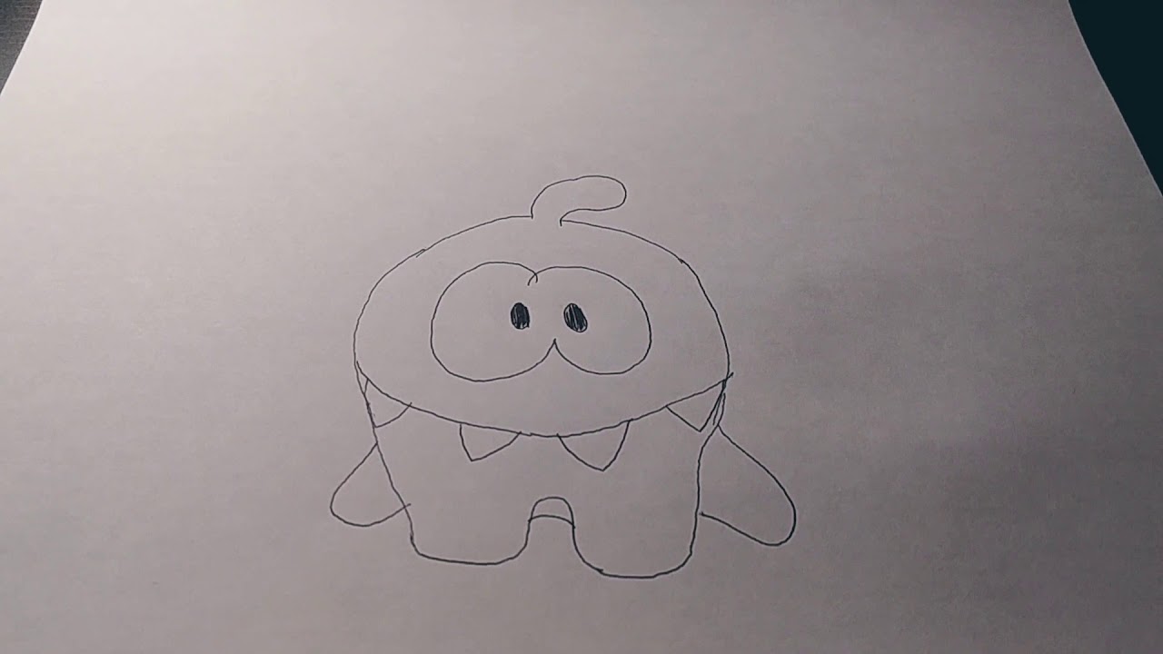 How to draw Om Nom from: Cute The Rope - YouTube
