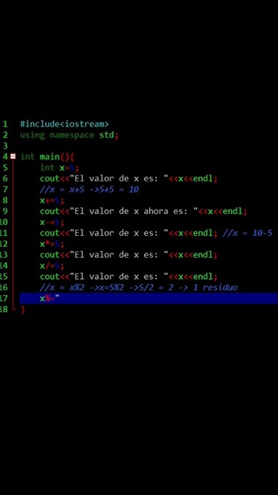 Operadores de asignación en C++ #programacion #LenguajeC - YouTube