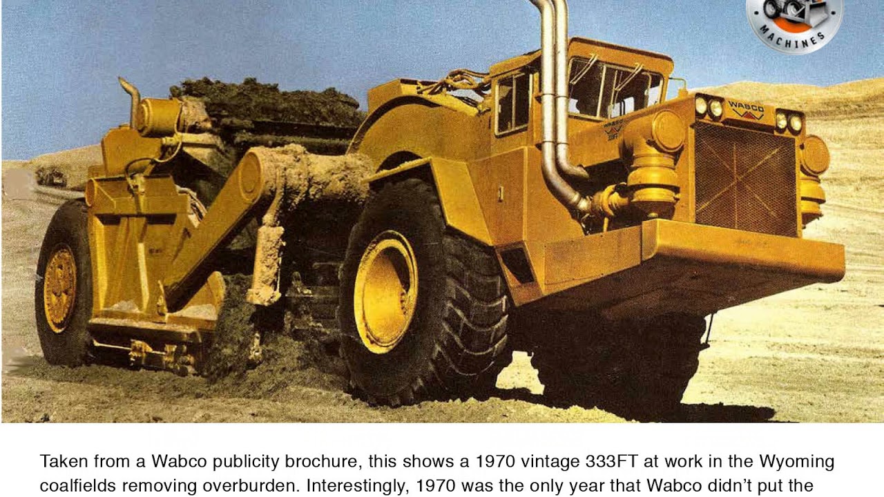 Classic scrapers: The Wabco 333 elevating scraper - YouTube