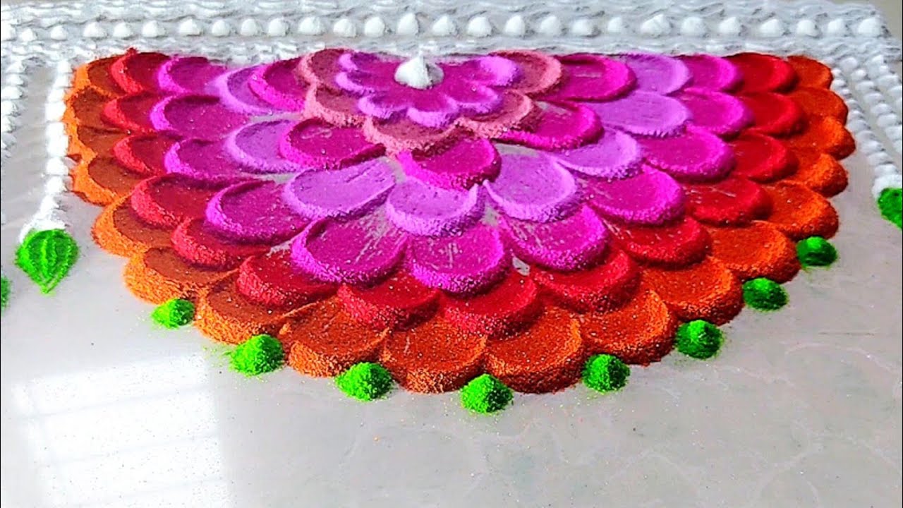 Beautiful rangoli using bottle cap|rangoli designs for beginners|Diwali special rangoli design# ...