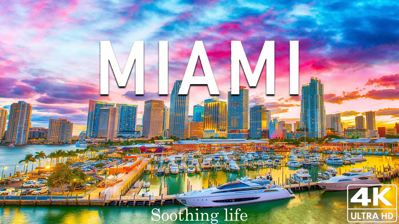 FLYING OVER MIAMI (4K UHD) - Miami's iconic beaches and sky-high views ...