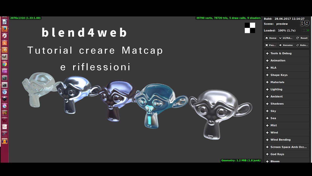 [ita] Blender 2.79 Tutorial creare Matcap per Blend4web - YouTube