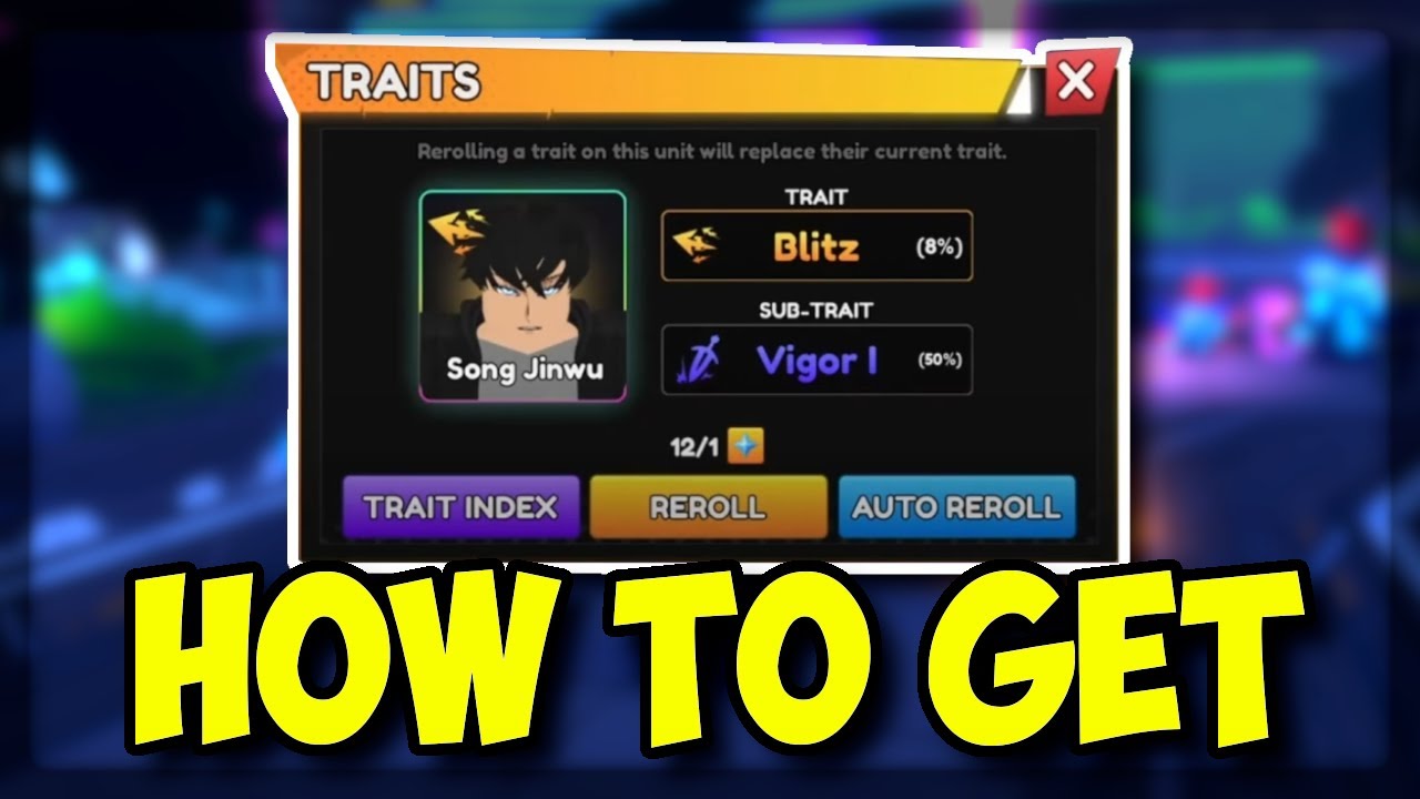 HOW TO GET SUB TRAITS FOR UNIT in ANIME VANGUARDS | HOW TO UNLOCK ...