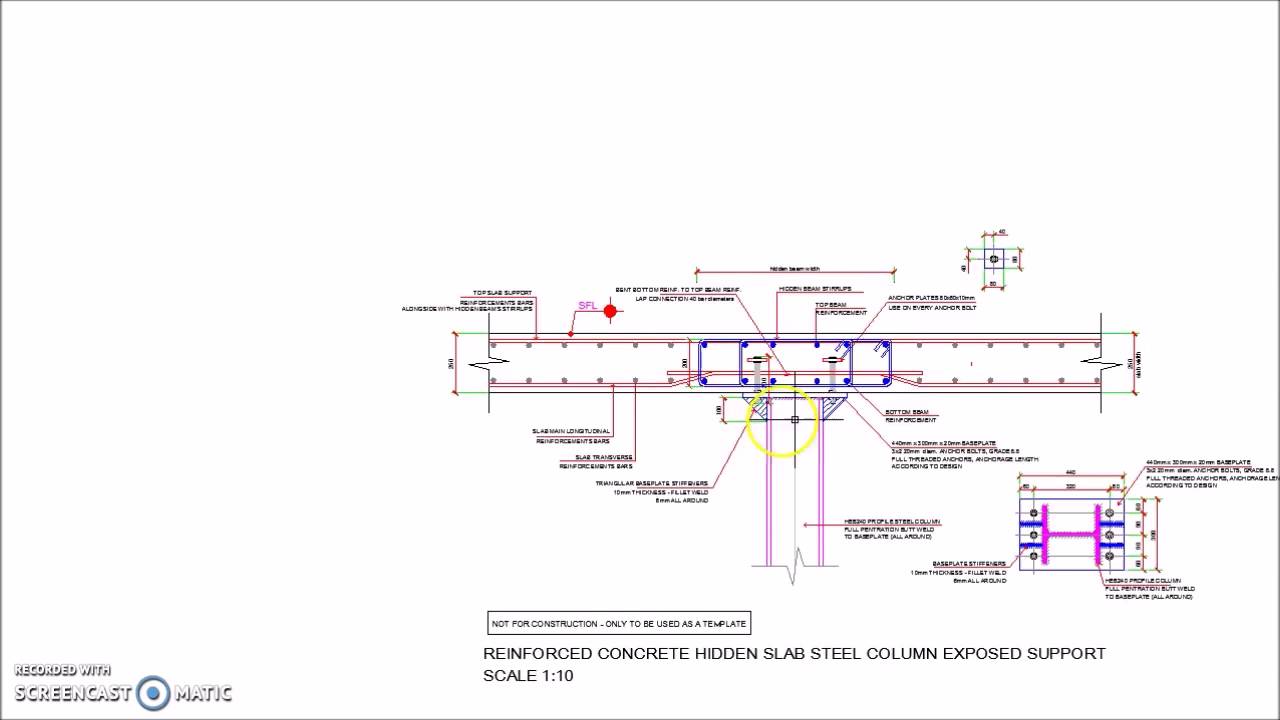 Reinforced Concrete Hidden Slab Beam Steel Column Exposed Support YouTube Reinforced Concrete Hidden Slab Beam Steel Column Exposed Support YouTube