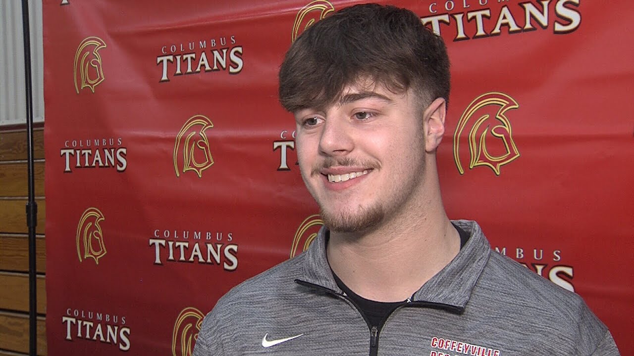 Brett Hamilton (Columbus) signs to Coffeyville CC football - YouTube