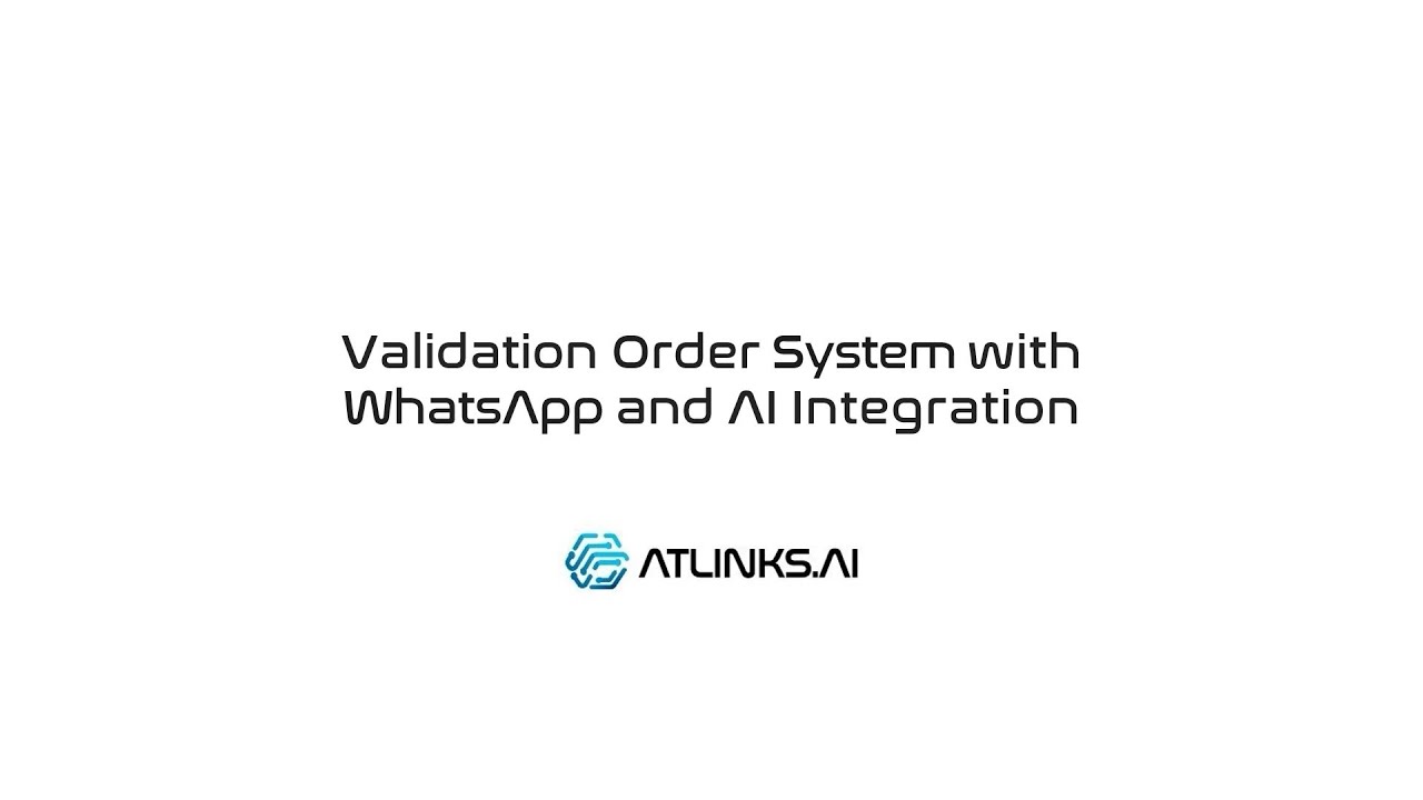 Validation Order System (VOS) powered by ATLINKS.AI - YouTube