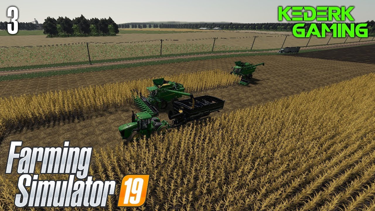 2 Combine corn harvest with Courseplay! - Midwest Horizon #3 - FS19 ...