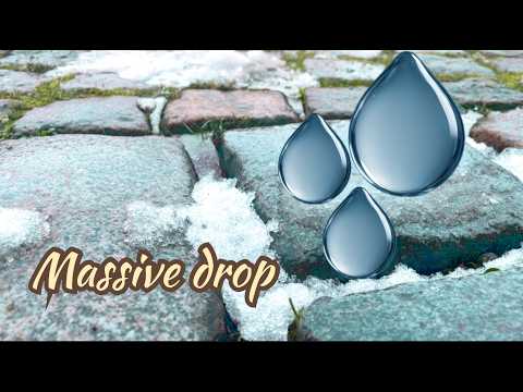 Massive Water Droplets Melting Snow in Slow Motion | Satisfying Nature ...
