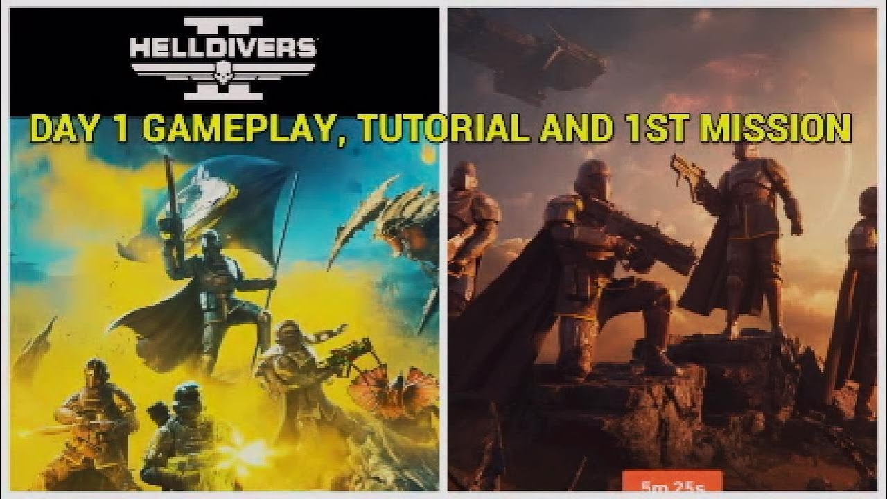 HELLDIVERS 2 day 1 gameplay, tutorial and first mission - YouTube