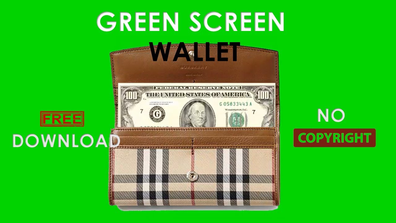 Green Screen WALLET I DOLLAR I NO COPYRIGHT I NO TEXT I Free Download # ...