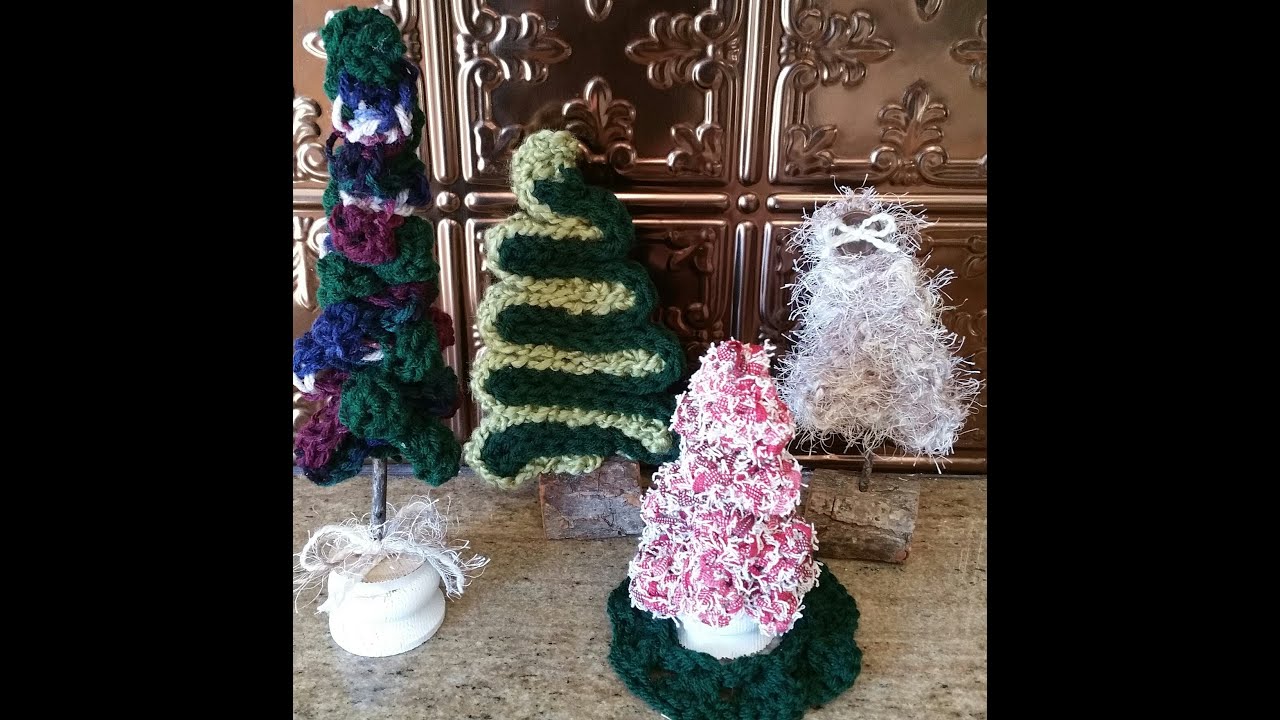 How to crochet a Christmas tree tutorial ~ ornament or decoration - YouTube