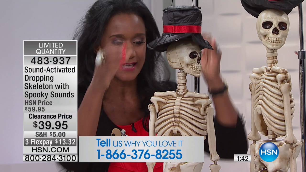 SoundActivated Dropping Skeleton with Spooky Sounds - YouTube