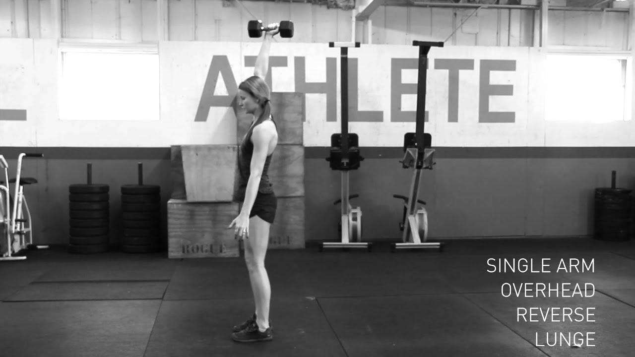 Single Arm Overhead Reverse Lunge - YouTube