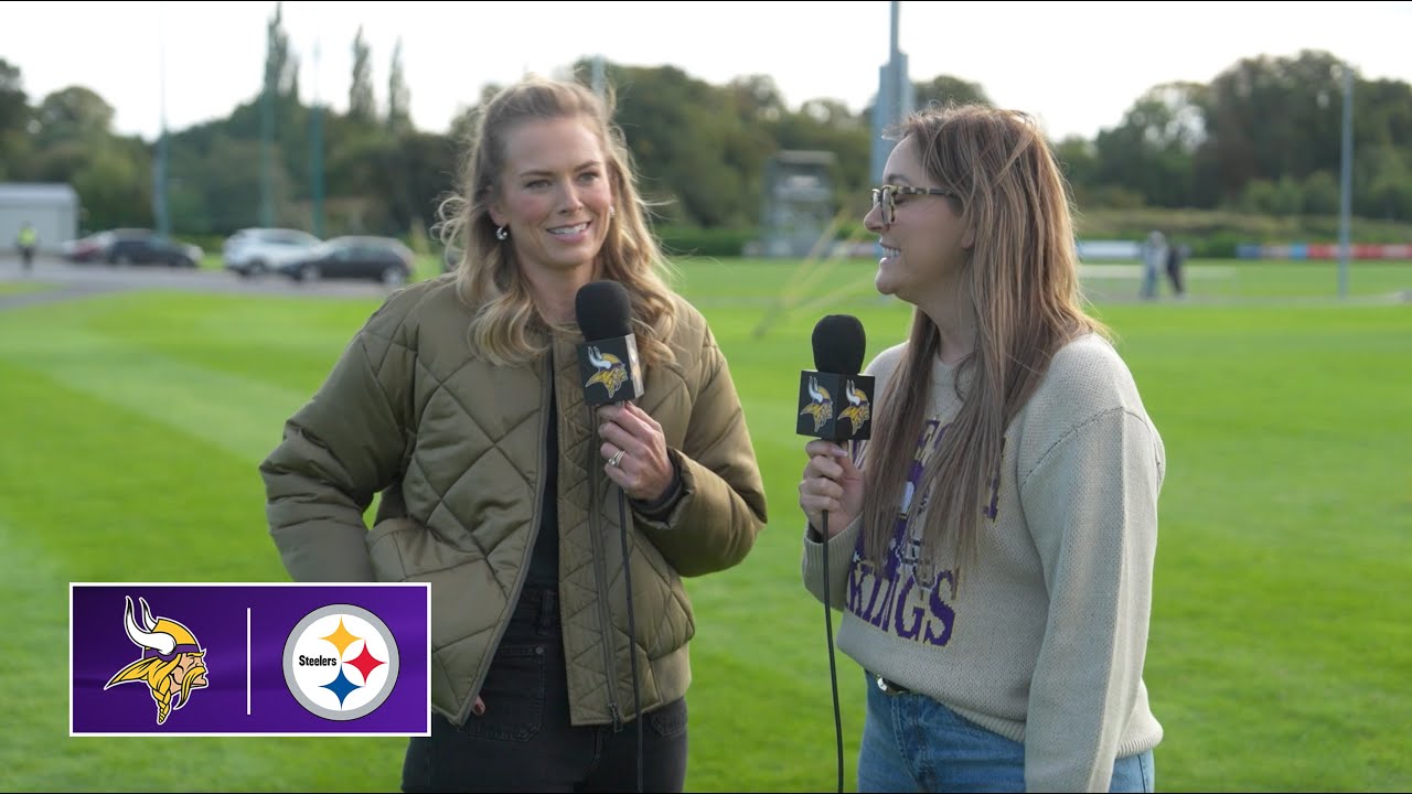 Jamie Erdahl on Vikings at Steelers Game in Dublin, Brian Flores ...