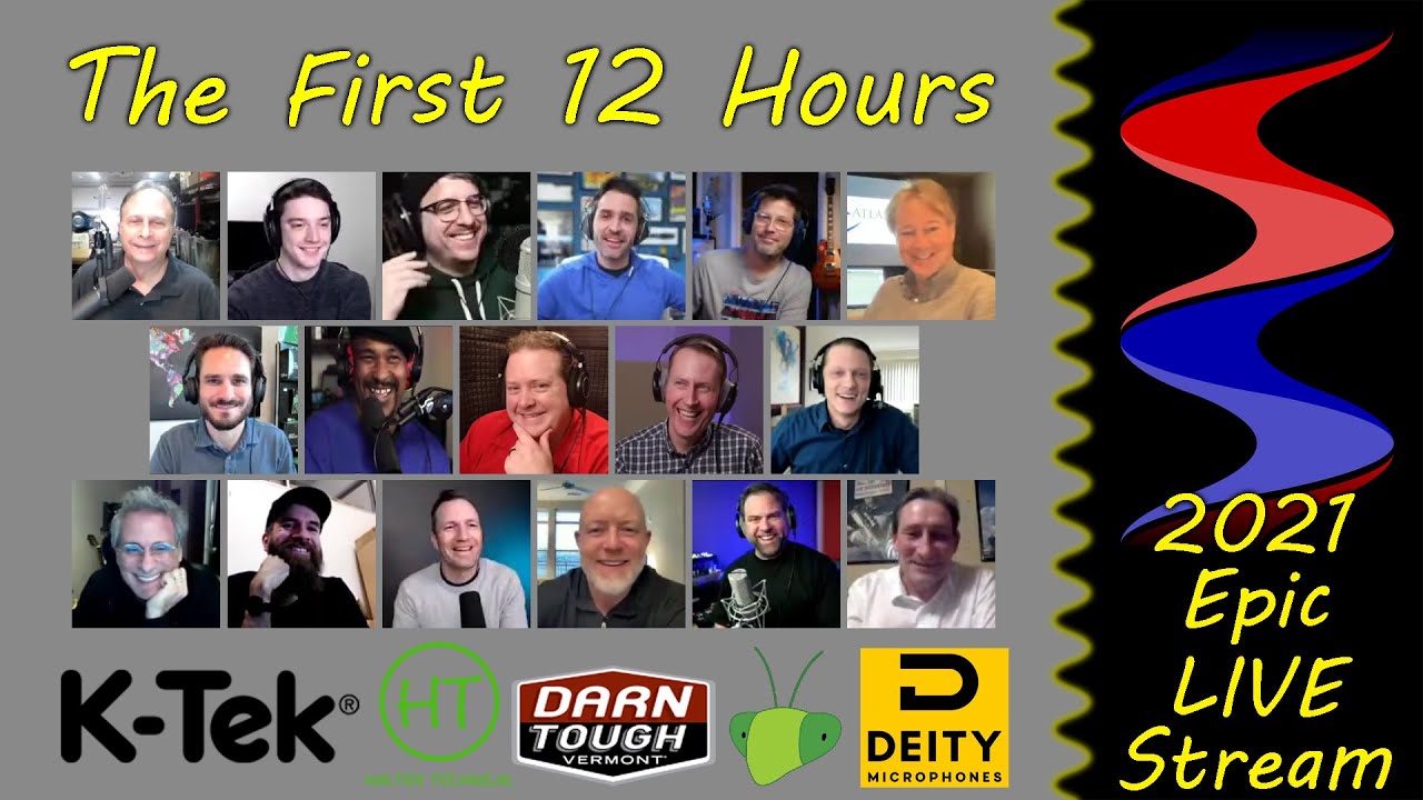 The 2021 Epic Live Stream pt 1: 13 YouTube Content Creators and Sound ...