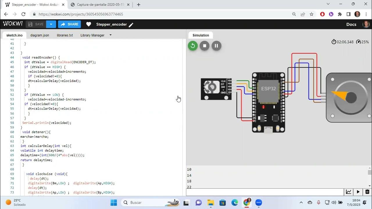 ESP 32: Control de motor paso a paso mediante encoder incremental - YouTube