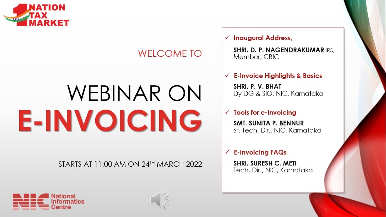 Webinar on e-Invoice - YouTube