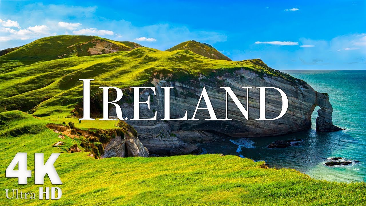 FLYING OVER IRELAND (4K UHD) - Wonderful Natural Landscape With Lounge ...