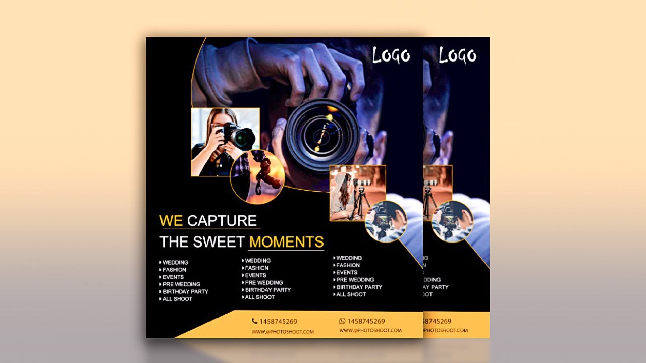 How to create a Photography Flyer design in Photoshop|| @rootgraphics01 ...