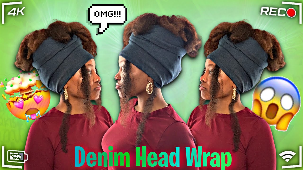 Denim Head Wrap Using Jeans! - YouTube
