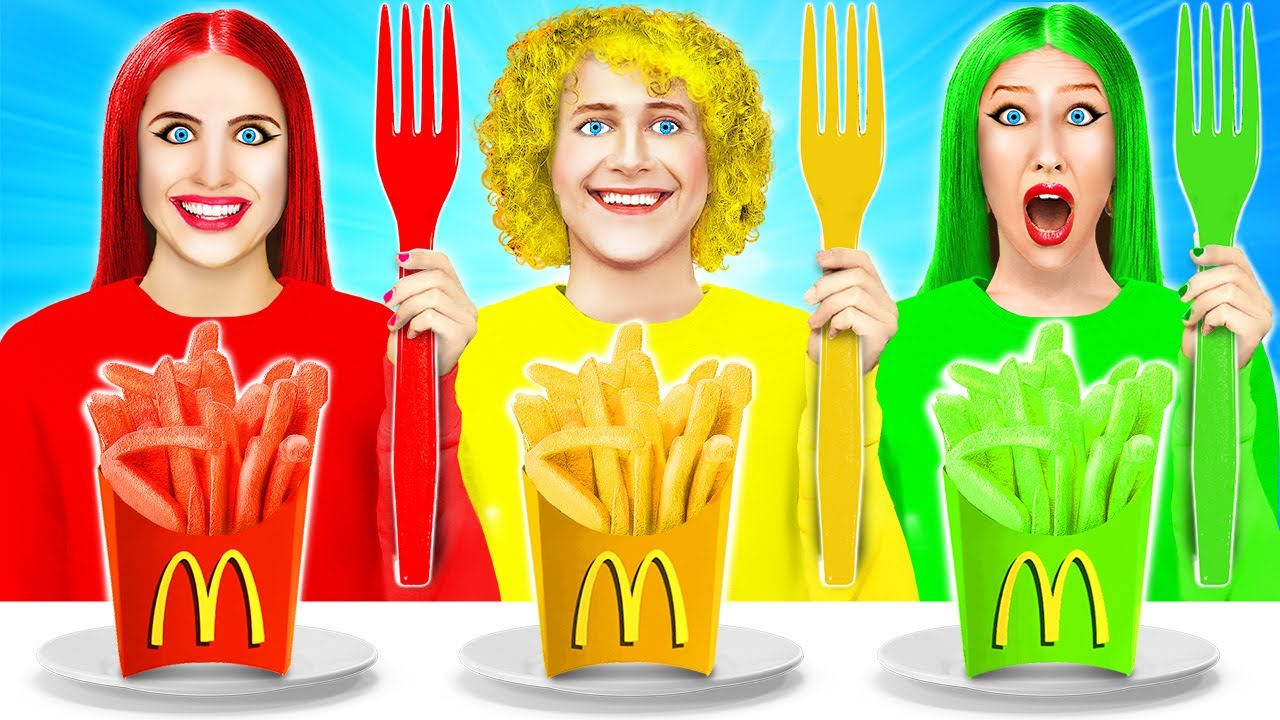 One color food Challenge - YouTube