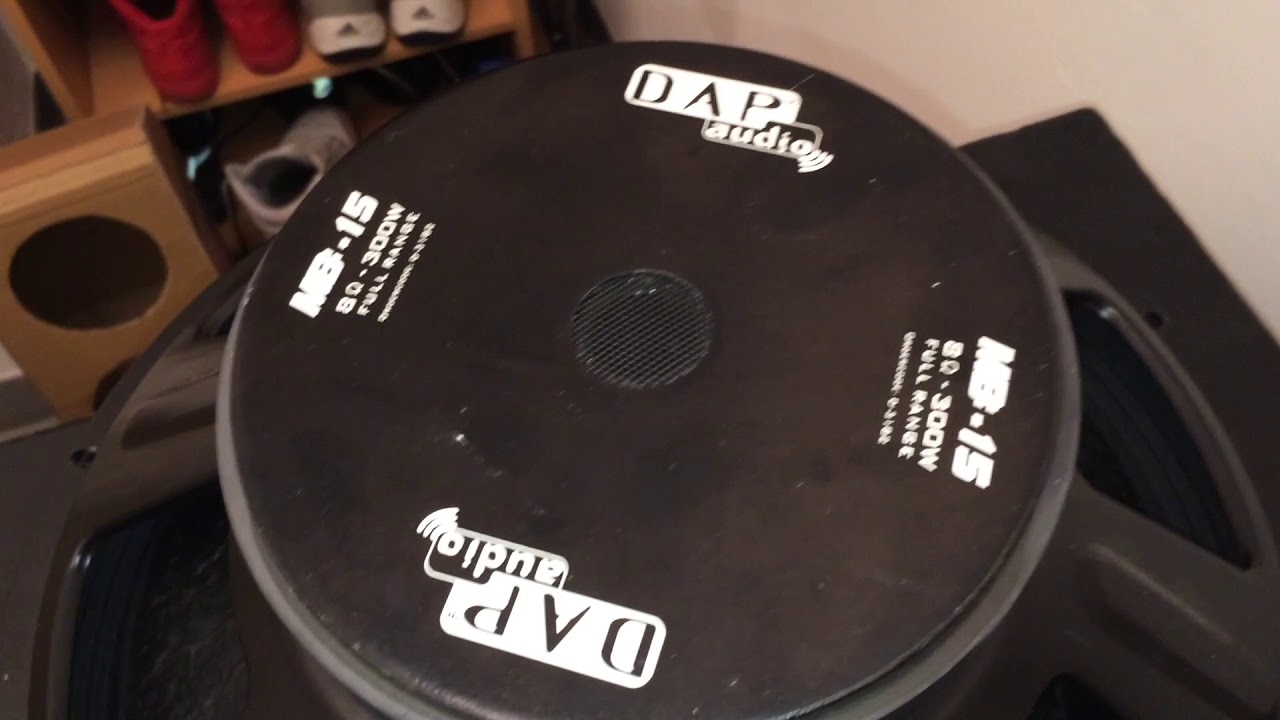 DAP AUDIO MB-15 home made 300w/8ohm subwoofer - YouTube