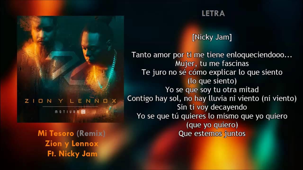 Mi Tesoro (Letra) - Zion y Lennox Ft. Nicky Jam + Descarga Mp3 - YouTube