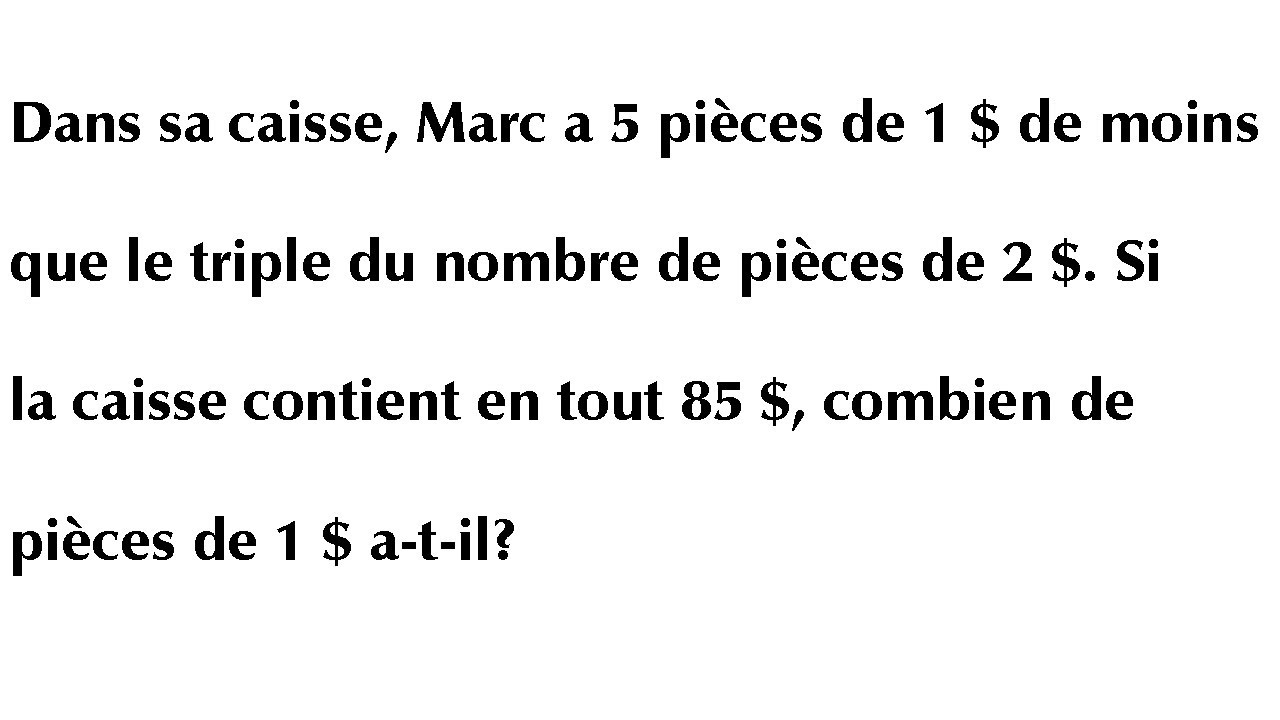 Résolution de problème - Mathématique secondaire 2 - Algèbre ...