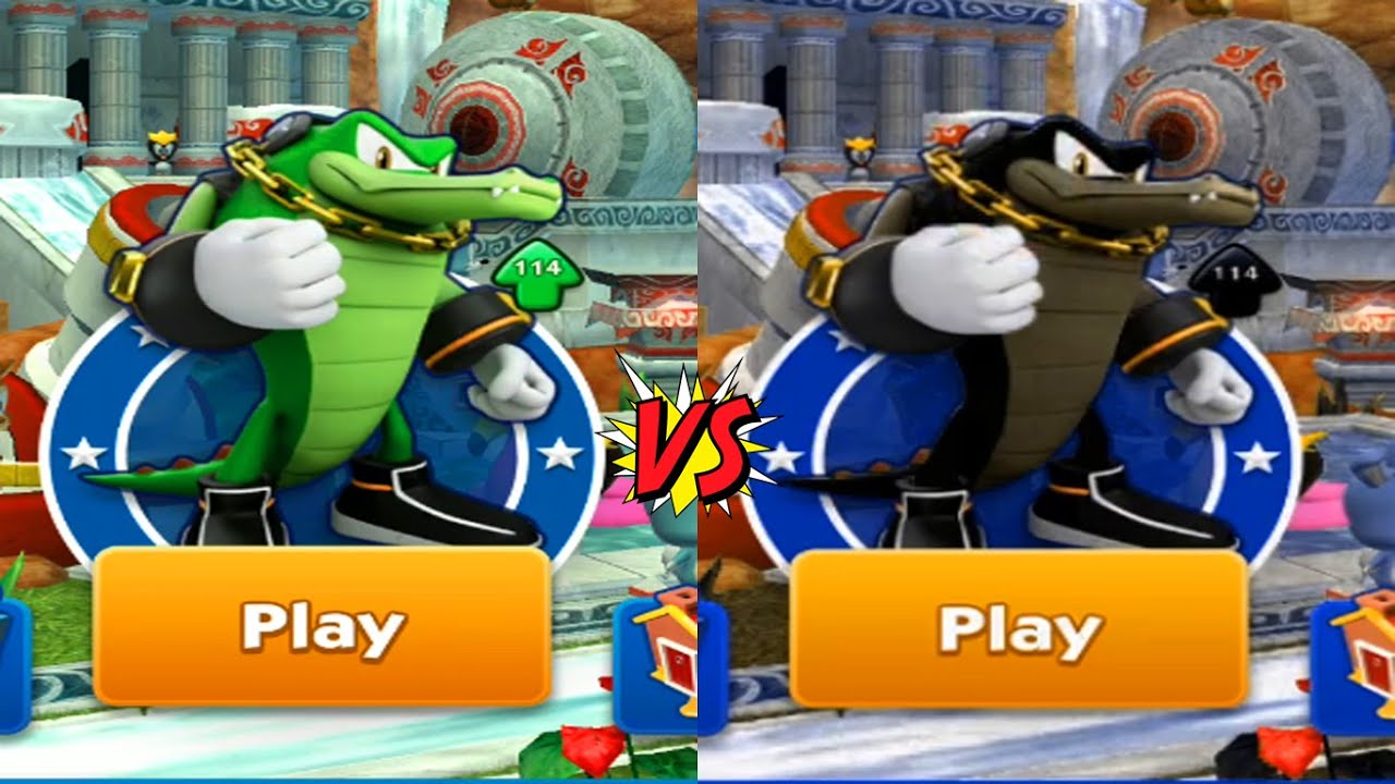 SONIC DASH - VECTOR vs SHADOW VECTOR FUNNY GAMEPLAY - YouTube
