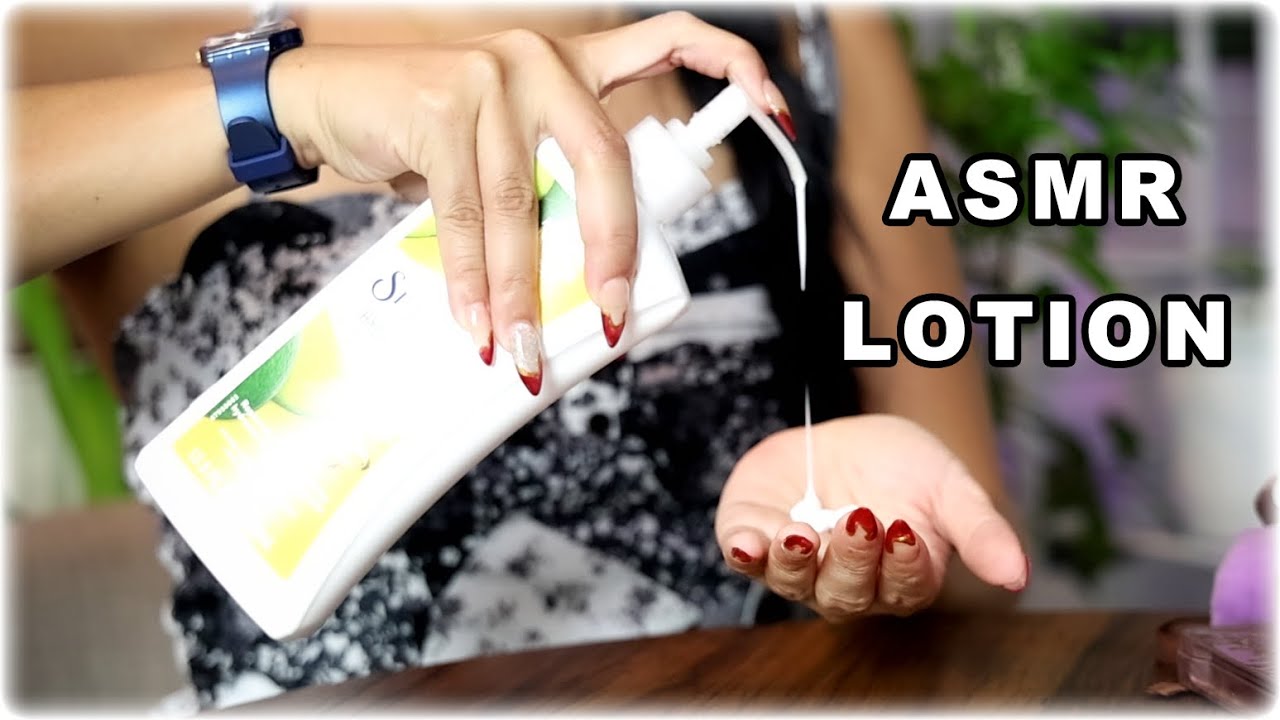ASMR | Lotion Hand Sounds | Long Nails and Tapping 🤲 - YouTube