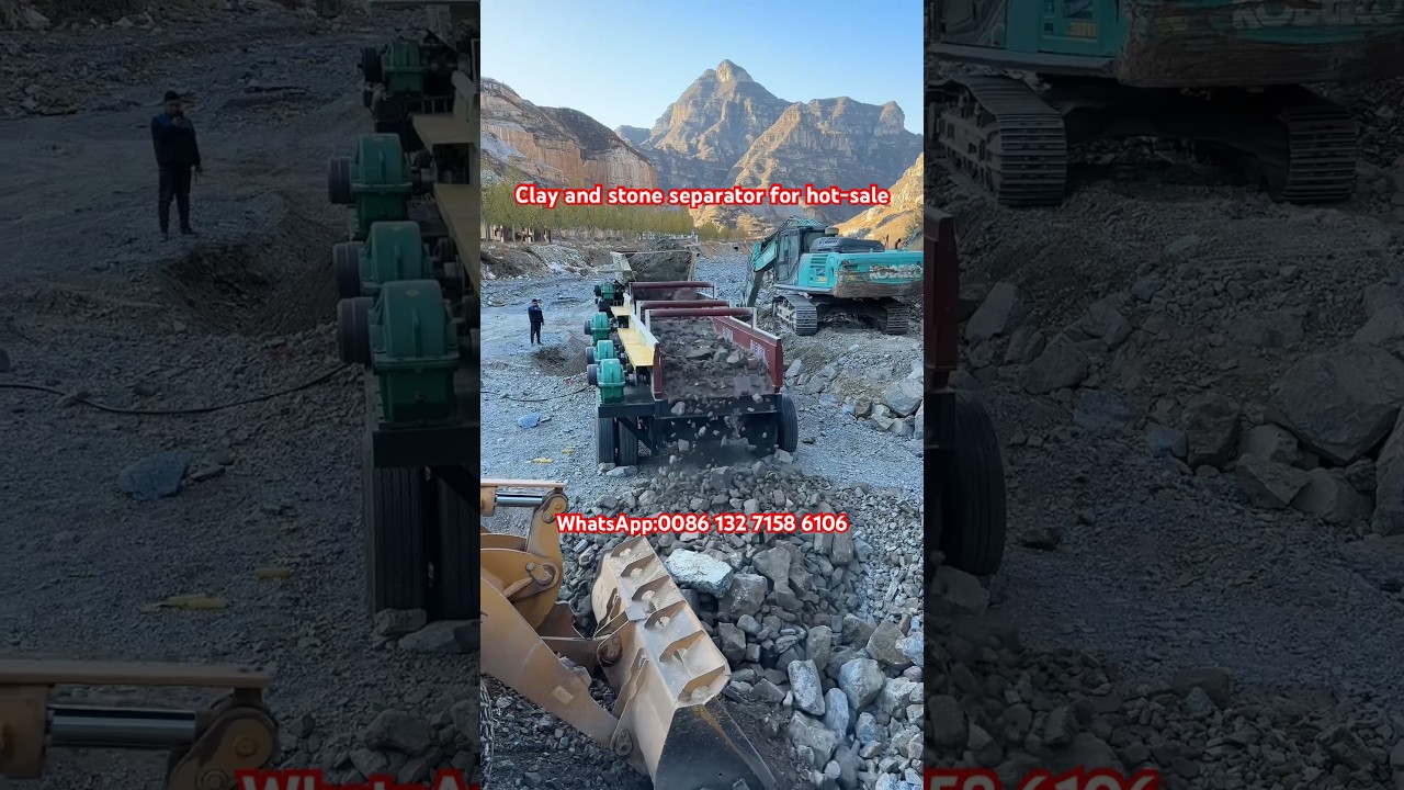 Newest clay and stone Roller Screening Machine,soil and rock separating ...