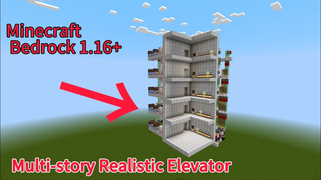 Minecraft bedrock. Realistic Elevator - YouTube