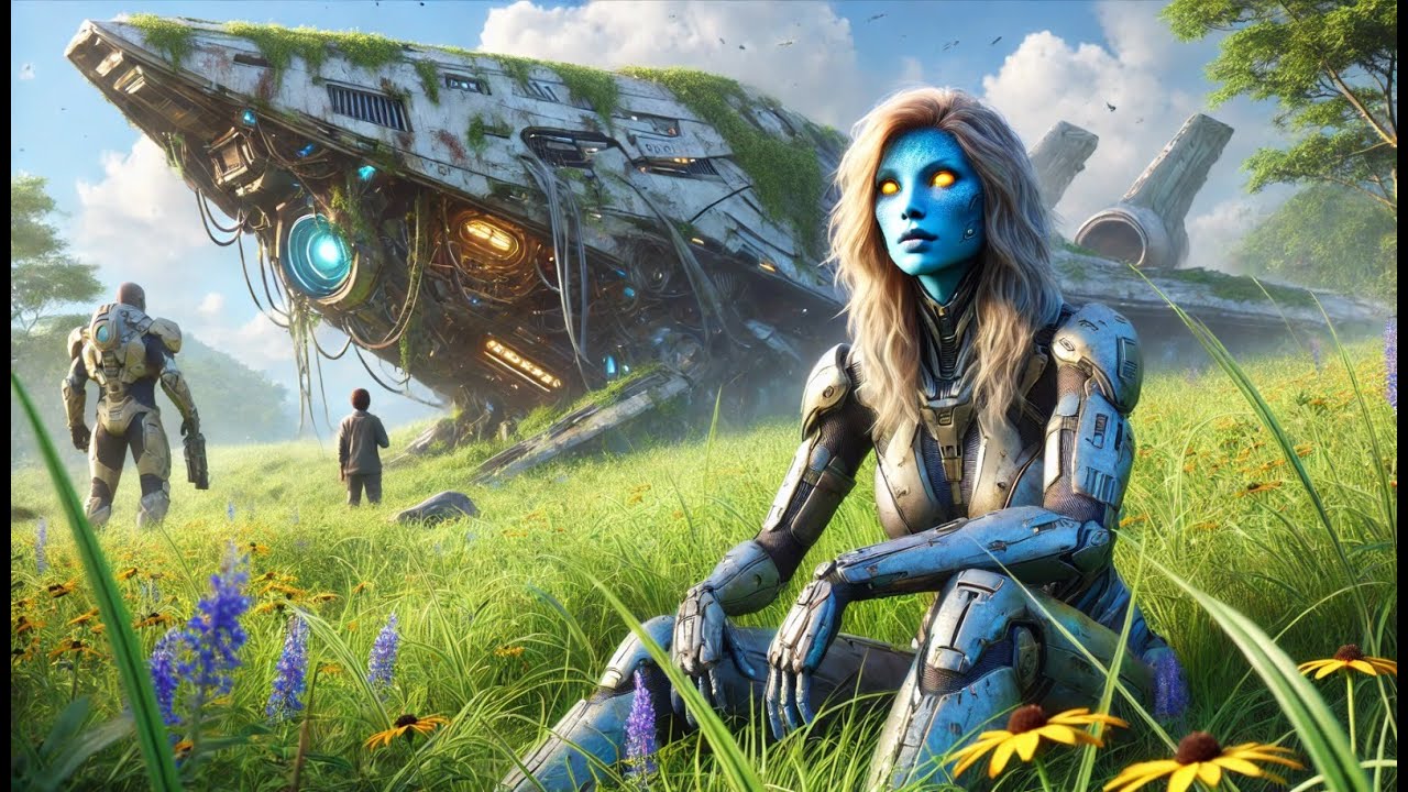 an alien ship crashed on my land and a woman came out of it. My life ...