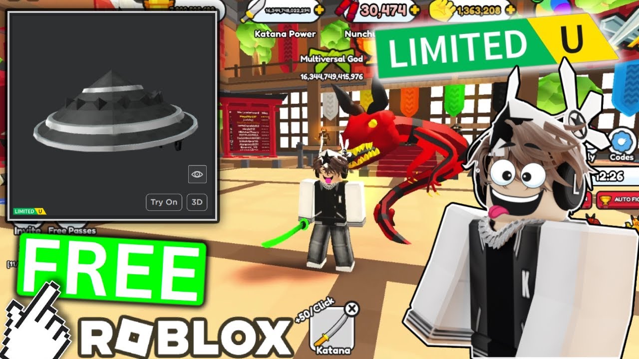 [FREE LIMITED] How to get 'NINJA SAMURAI HAT' in Ninja Fighting Simulator | Roblox - YouTube