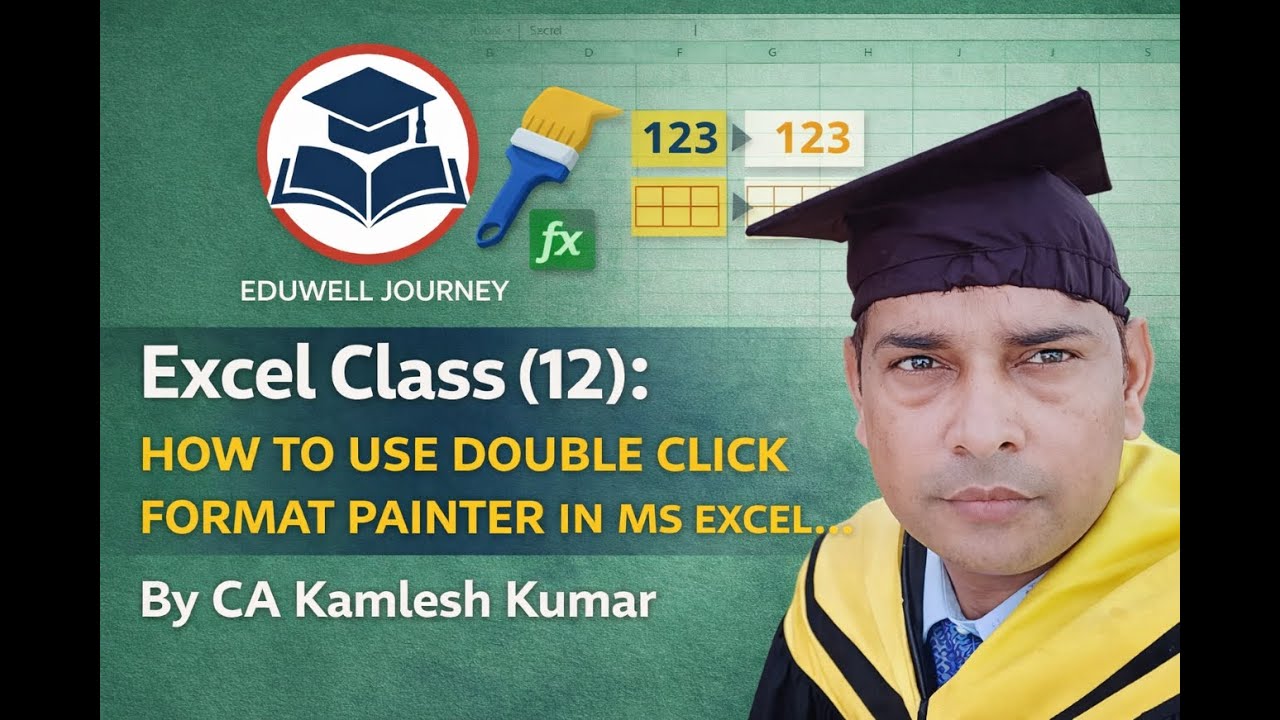 Excel Class (12): How To Use Double Click Format Painter in MS Excel ...