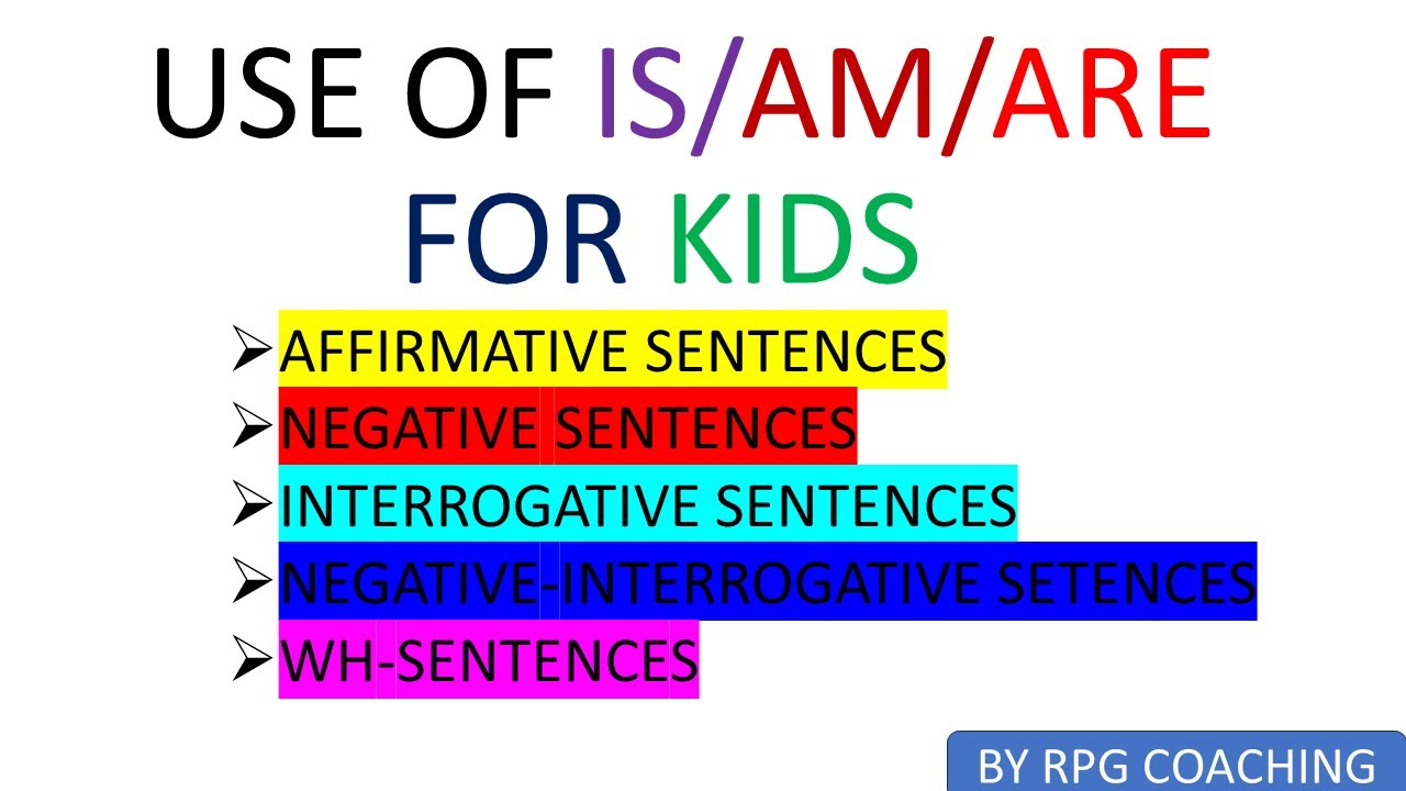 USE OF IS AM ARE FOR KIDS BY RPG COACHING YouTube use-of-is-am-are-for-kids-by-rpg-coaching-youtube