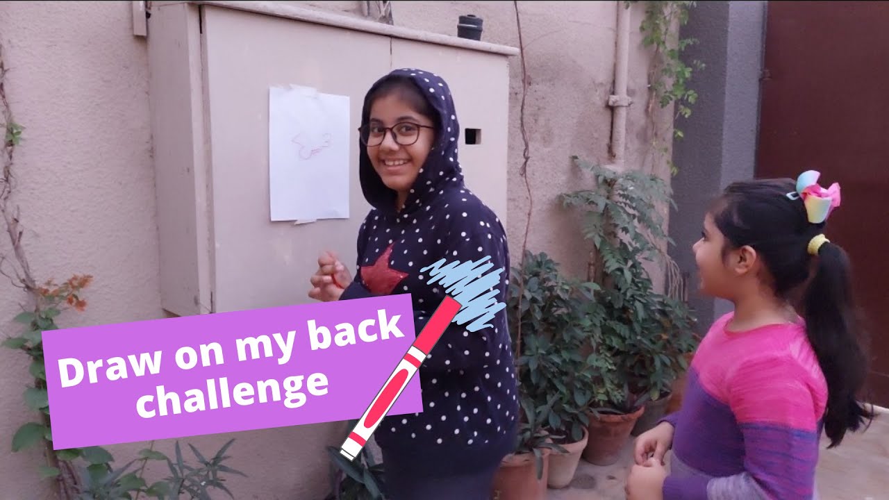 Draw On My Back Challenge - #drawonmybackchallenge #fun #drawing #art # ...
