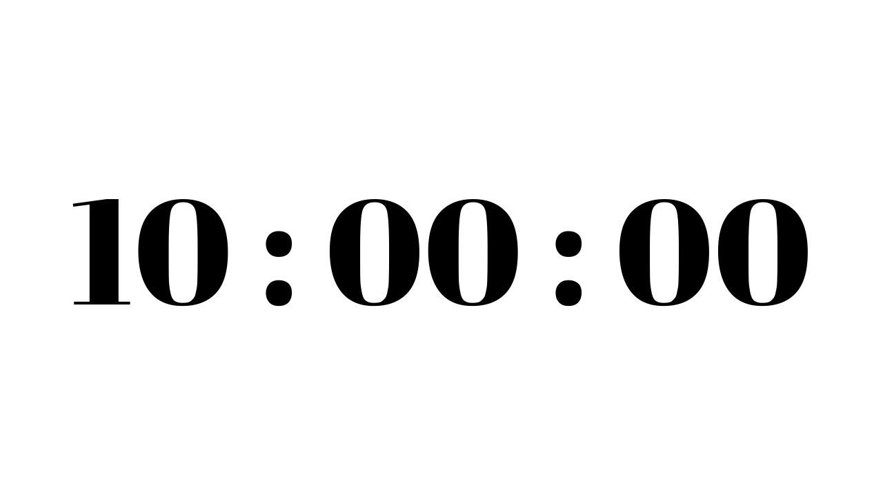 10 hour countdown timer - YouTube