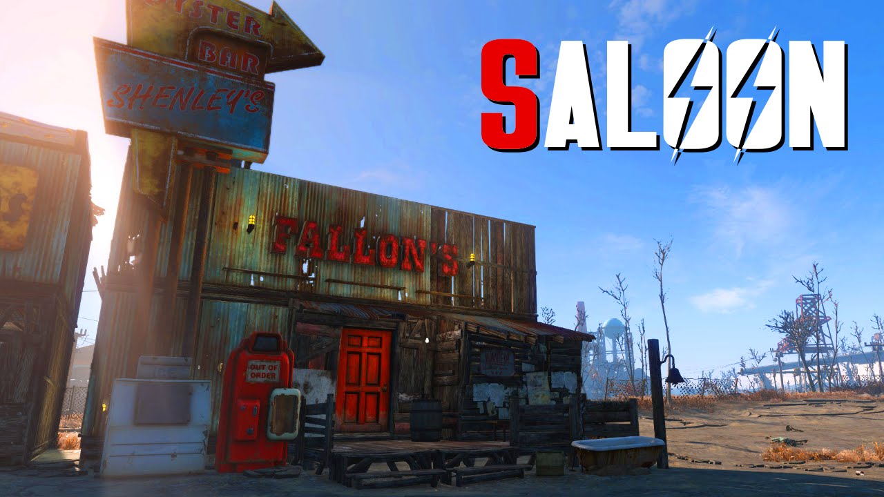 Fallout 4 Settlement Build: Saloon - YouTube