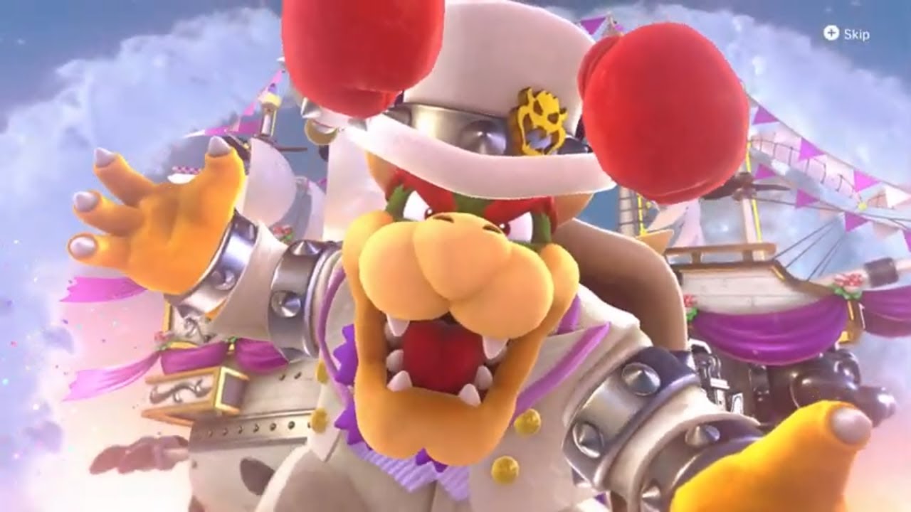 SUPER MARIO ODYSSEY - BOWSER BOSS BATTLE | Cloud Kingdom - YouTube