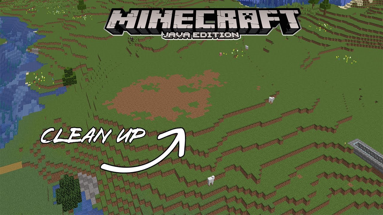 Minecraft - Cleaning Up An Area For My Villager Trading Hall - YouTube