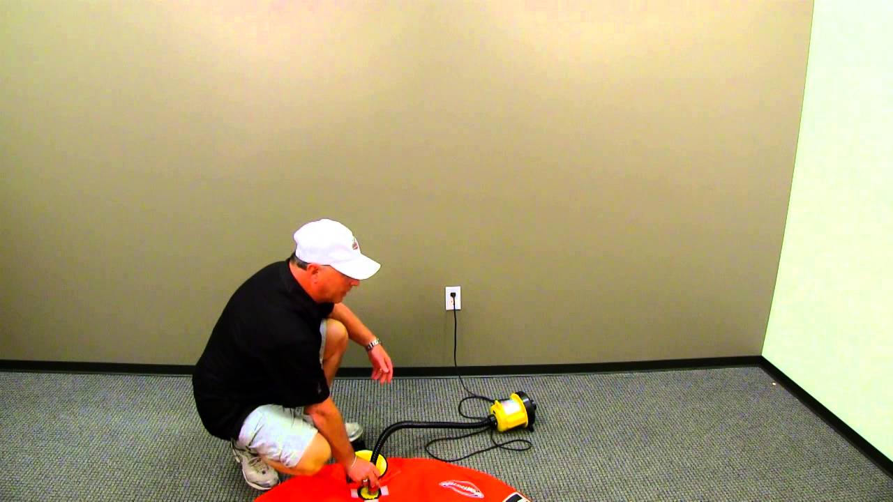 How to inflate a Sportsstuff tube with the Speed Safety Valve - YouTube