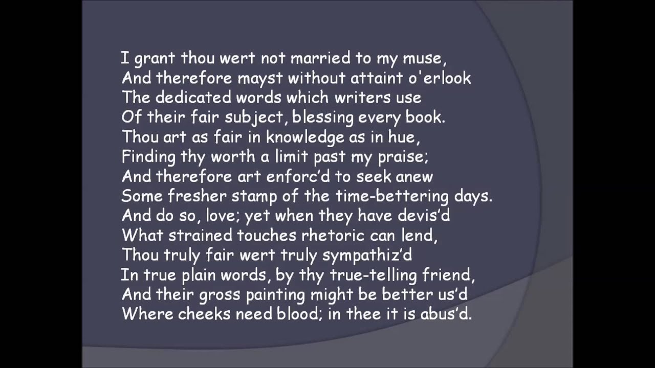 Sonnet 82 Fresher Stamp - YouTube