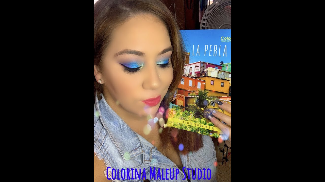 Maquillaje en Tonalidades Azules con Colorina Makeup Studio - YouTube
