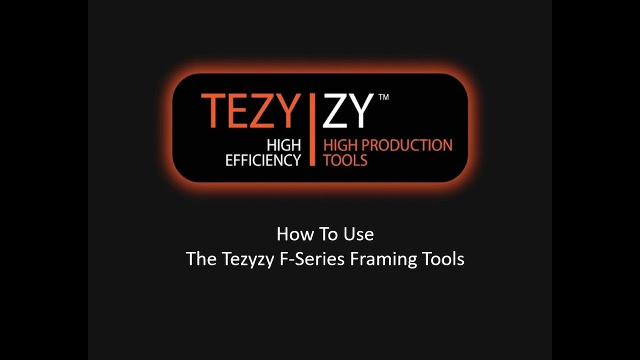 How To Use Tezyzy F-Series Framing Tools - YouTube