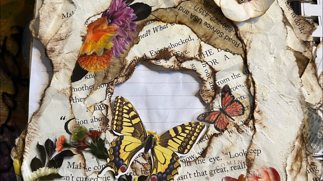 Junk/Scrapbook page - YouTube